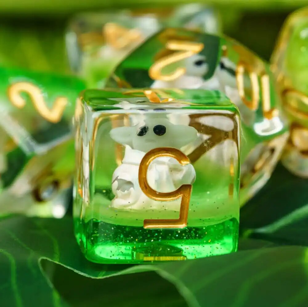 Cusdie DnD кубики 7 шт. Spirit, Изумрудный