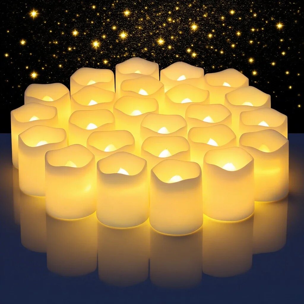 LED Свечи Теплый Белый 12 шт, Цвет корпуса: 12 Pcs