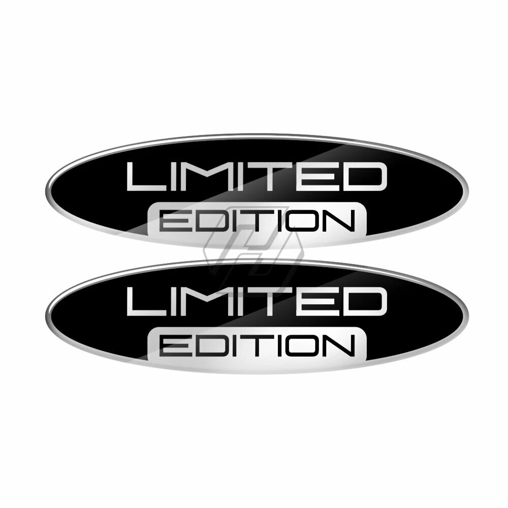 Наклейка на бак мотоцикла "Limited Edition", черная и белая