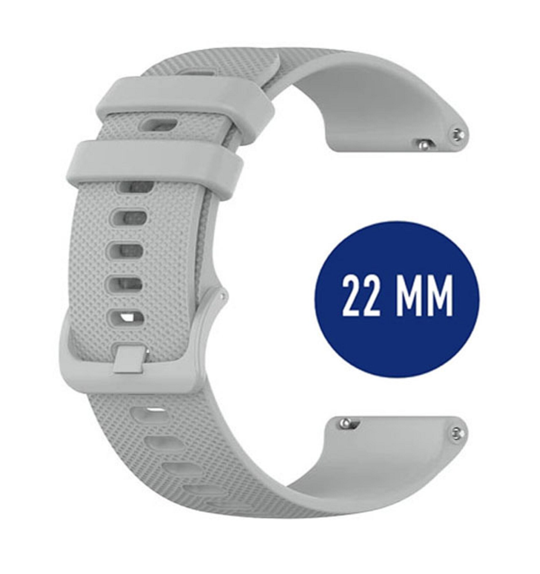 Ремешок силиконовый для умных часов 22мм Garmin Venu 2 / Vivoactive 4 / Garmin Active серый