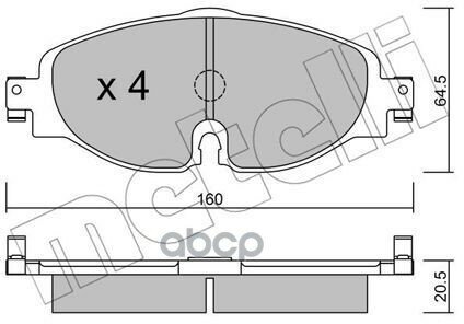 Колодки тормозные Metelli арт. 22-0950-0