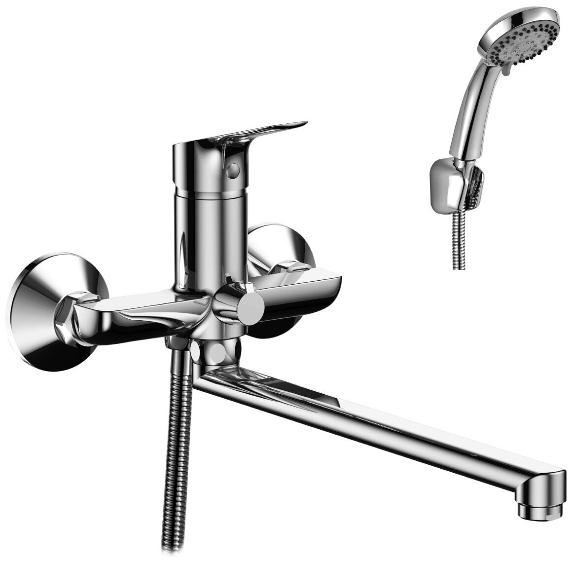 Смеситель Rossinka RS29-33 для ванны универсальный, латунь, хром