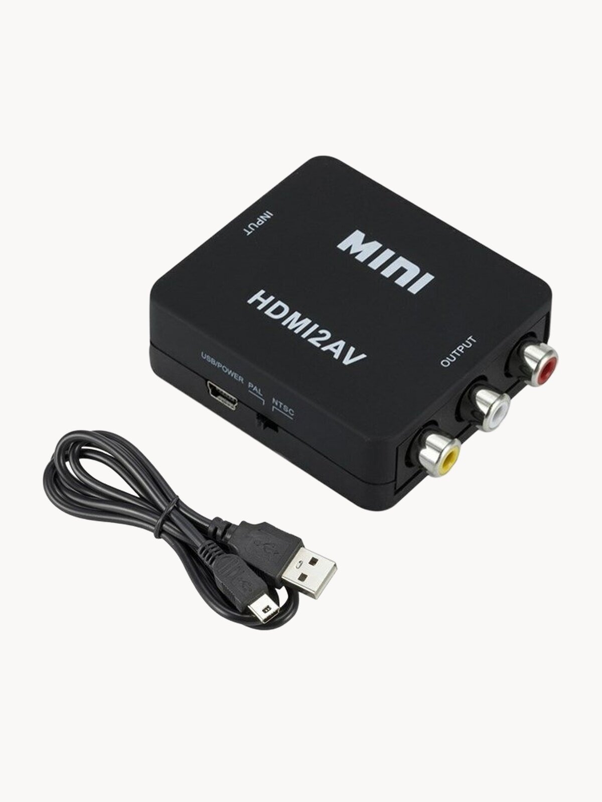 Конвертер PALMEXX ADP030 из HDMI(f) в RCA(f), NTSC/PAL, чёрный