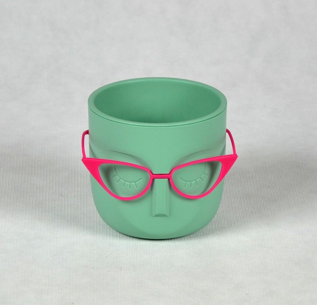 Кашпо для растений Мари d11,5см 0,65л фисташка со вставкой