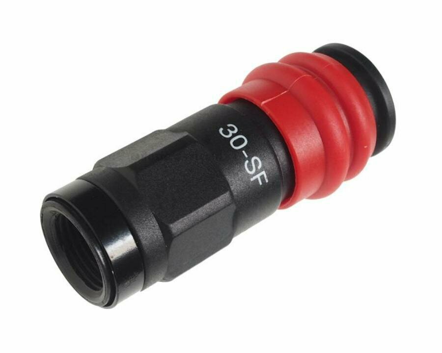 JTC JTCJW107130SFC Соединитель быстроразъемный прямой, мама-резьба 3/8(F), с клапаном, композит, ONE TOUCH