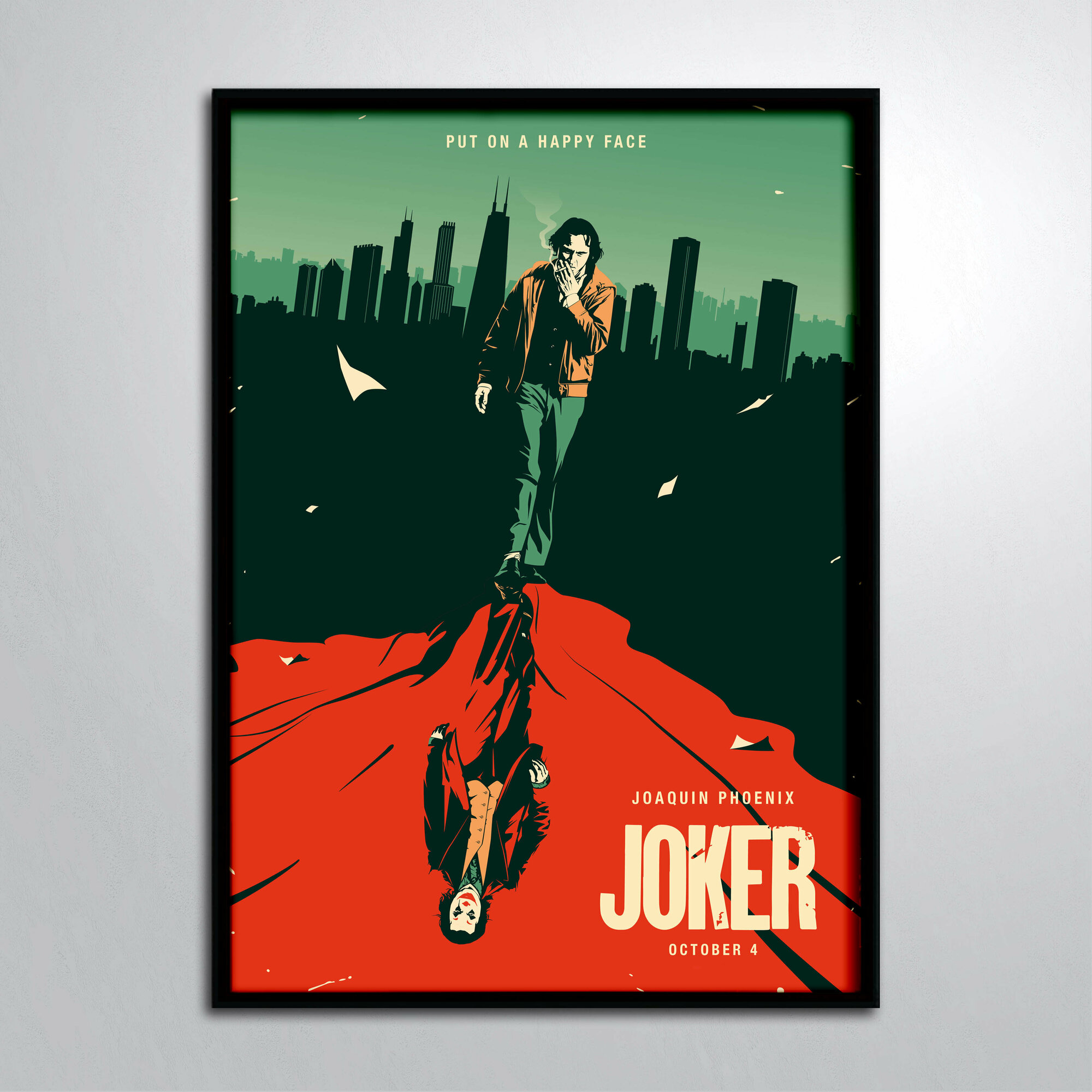 Постер без рамы/Джокер Хоакин Феникс Арт Аппликация Joker