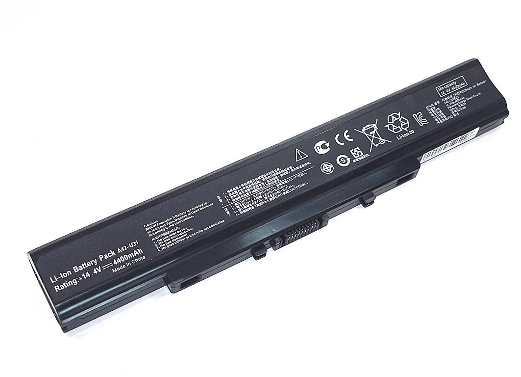 Аккумулятор для ноутбука Asus U31 14.4V 4400mAh OEM черная