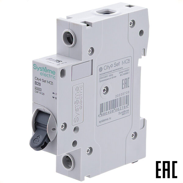 Автоматический выключатель City9 C9F14120 B20А/1п/ 4,5 кА на Din-рейку Systeme Electric
