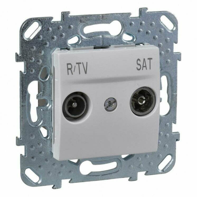 MGU5.454.18ZD Розетка R-TV/SAT одиночная белая Schneider Electric UNICA