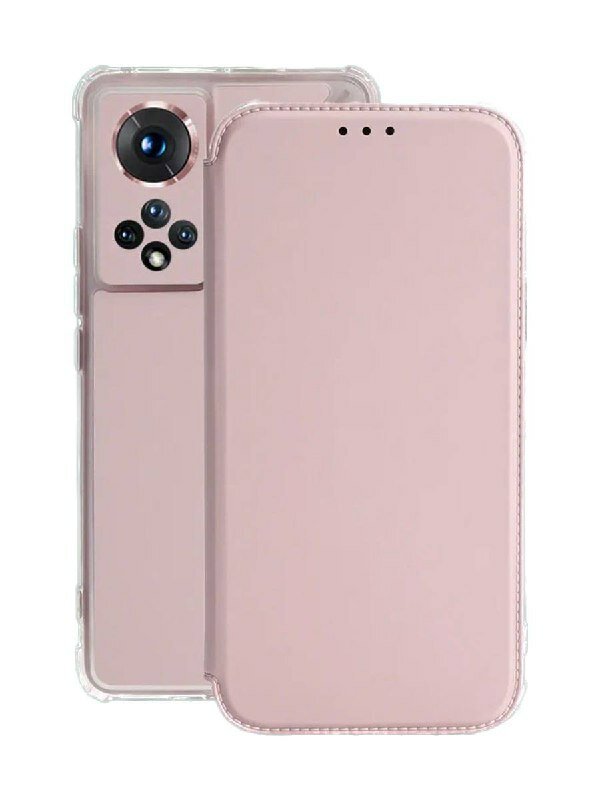 Чехол-книжка на Honor 50 с противоударным бампером с усиленными углами на хонор 50 розовый