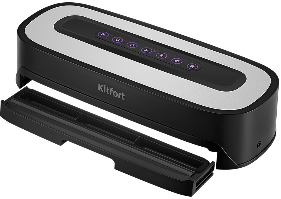 Вакуумный упаковщик KitFort КТ-1520, 190Вт, серебристый/черный
