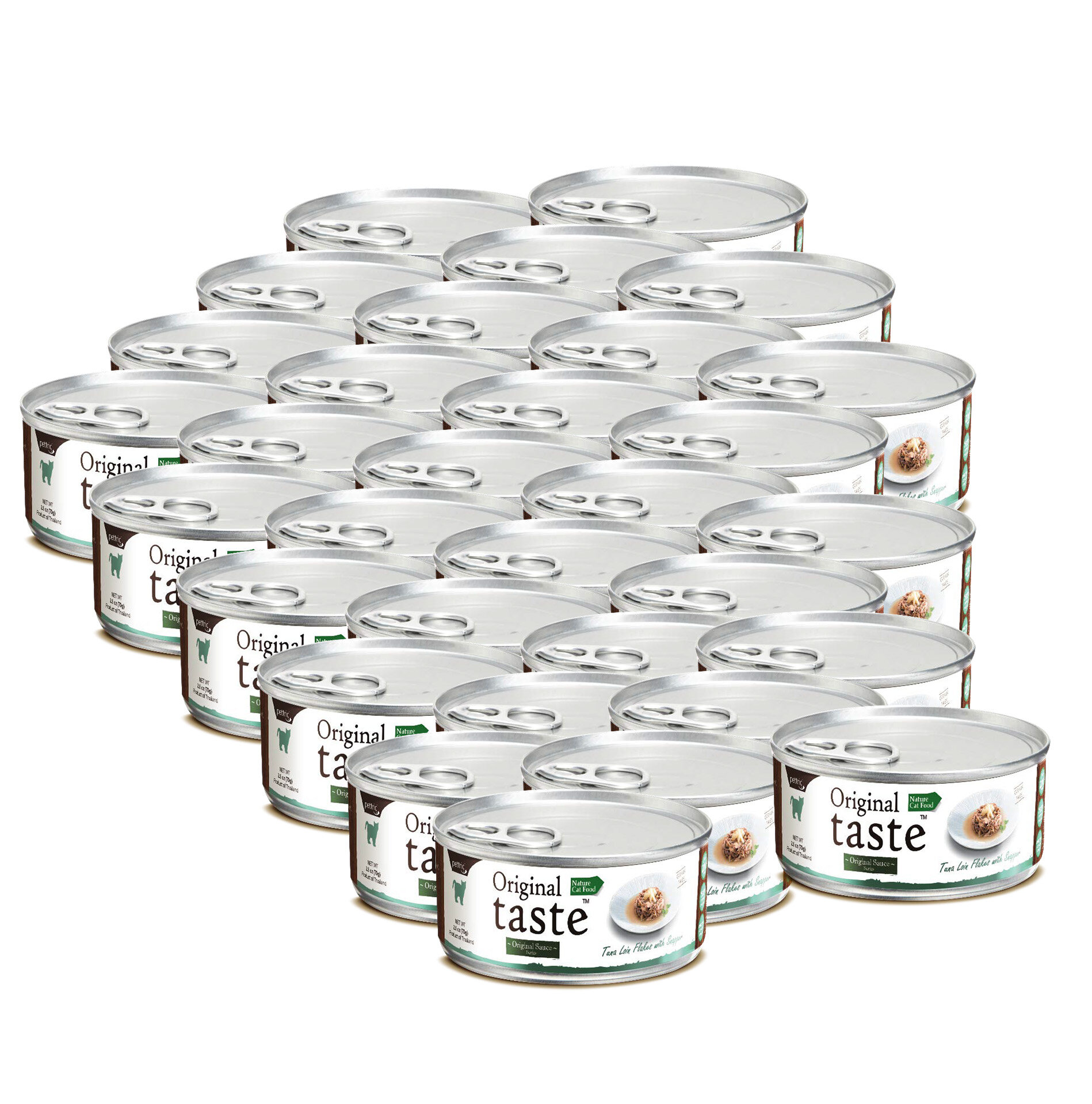 Pettric Original Taste влажный корм для кошек с тунцом и луцианом в соусе - 70 г x 32 шт.