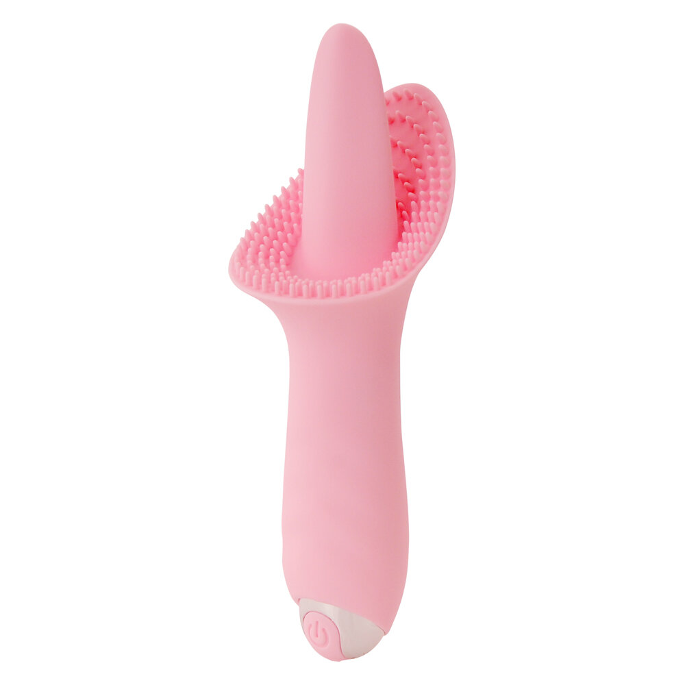 Вибратор вагинально-клиторальный, язык Cunnilingus Vibrator, Мягкие щетинки