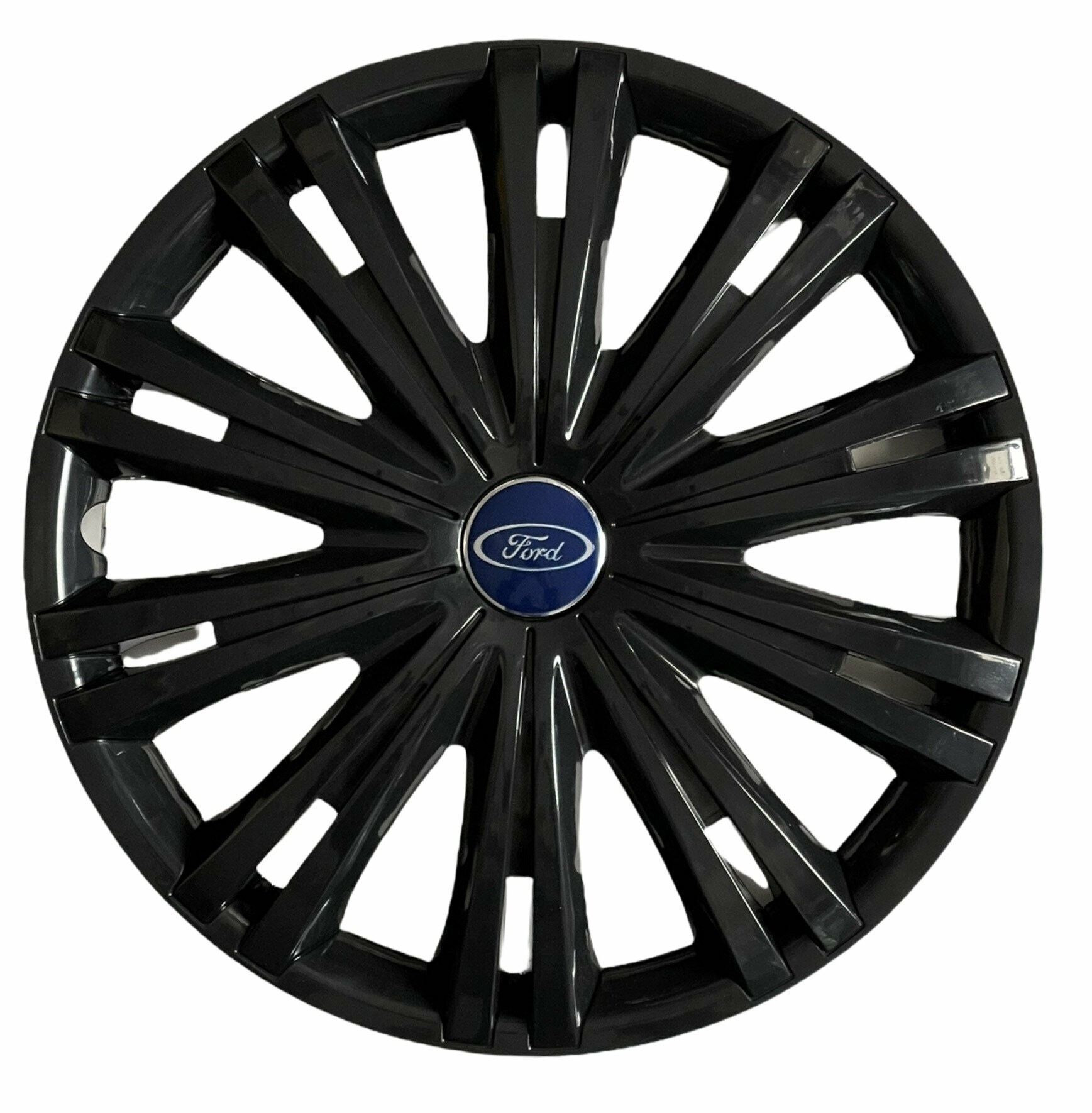 Автомобильные колпаки на диски ФОР гига черная R16", в комплекте 4 колпака