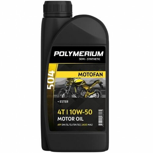 Моторное масло Polymerium MOTOFAN 504 4T 10W50 1л