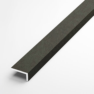 Уголок разнополочный алюминиевый 20х10 мм, длина 2,7 м, профиль угловой внешний Лука УП 05-27, декор бетон темный 056