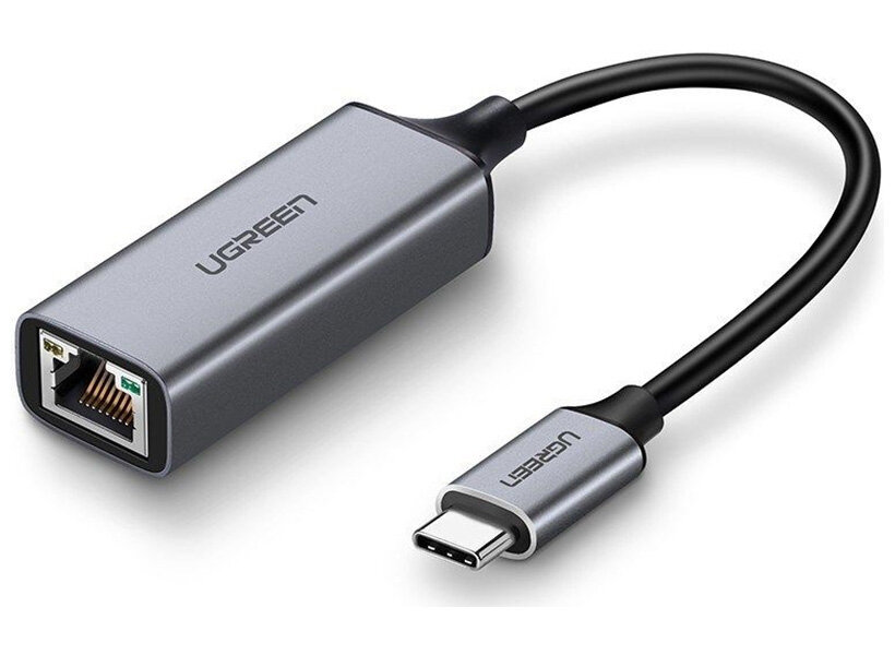 Адаптер Ugreen CM199 (50737) USB Type C to 10/100/1000M Ethernet Adapter, серый космос