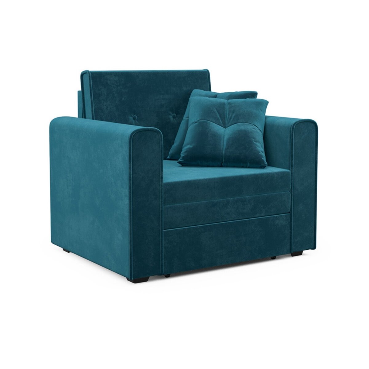 Кресло-кровать Сток Диванов Венди Atlantic изумрудный, механизм выкатной, бархат антикоготь