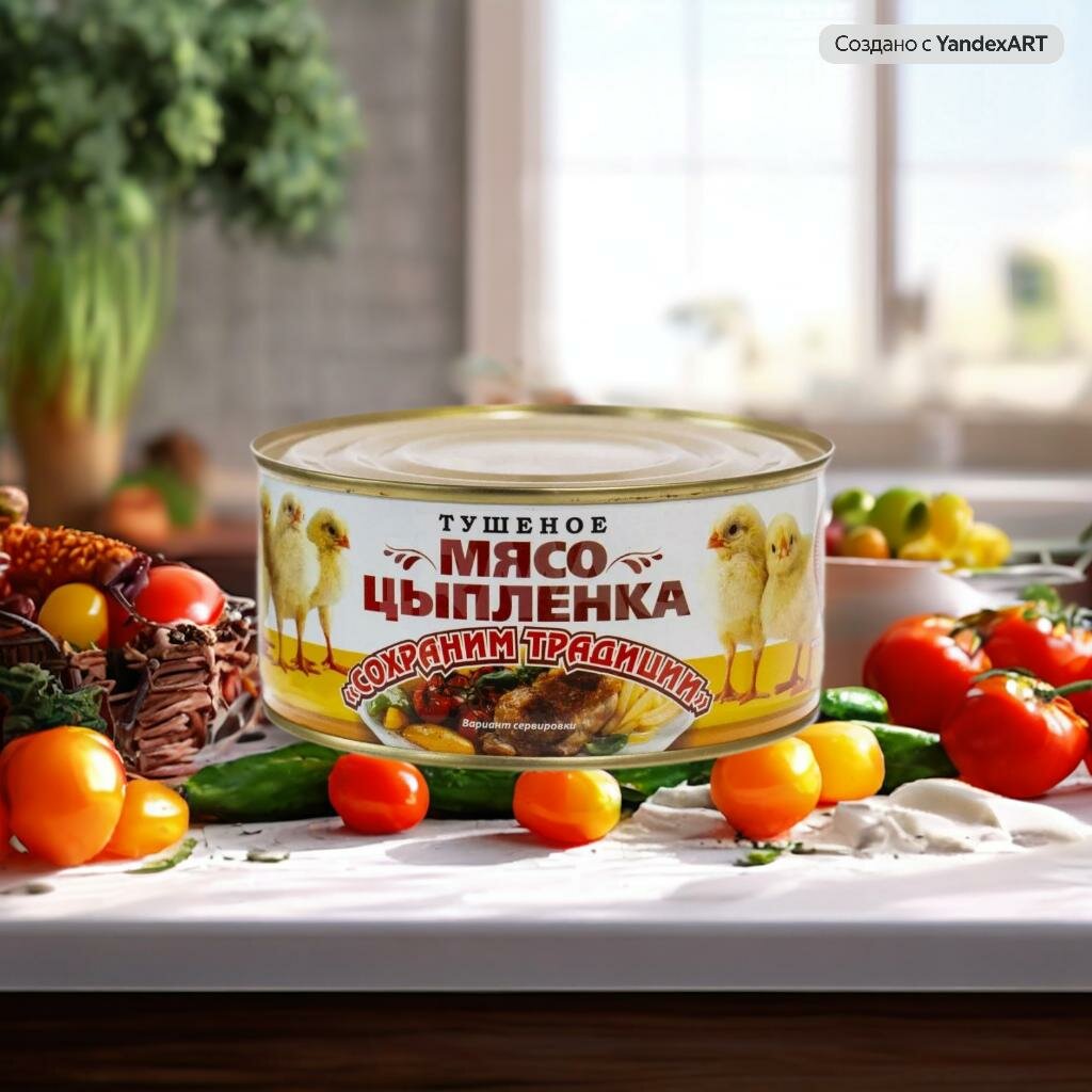 Мясо цыпленка тушеное "Сохраним Традиции" 300гр. 8 шт.