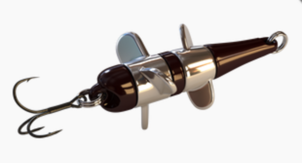 Вращающая блесна из латуни Девон RB (Русская Блесна) Стрекоза 21г -07, 53mm