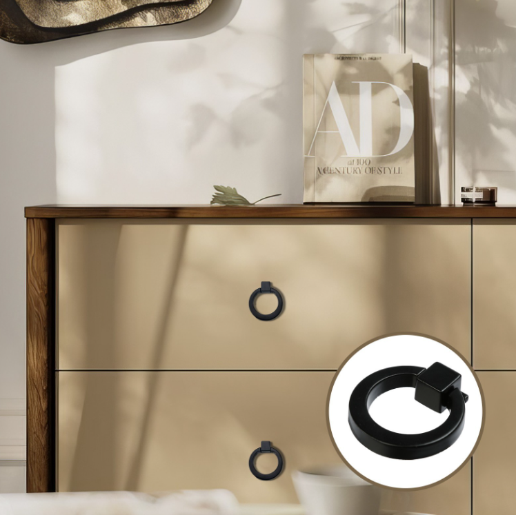 Ручка мебельная Тундра РК045, длина: 4 см, D: 4 см, черный