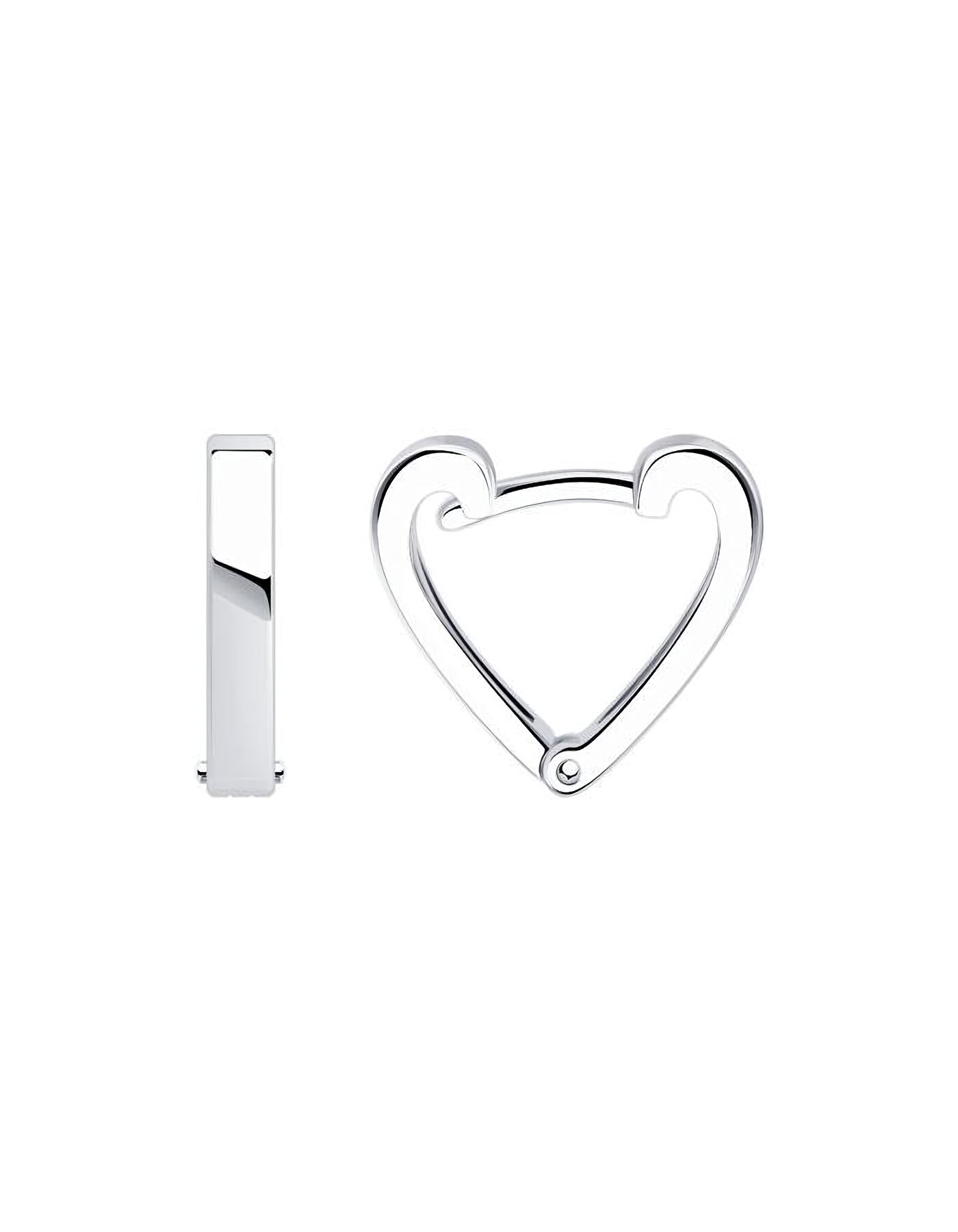 Серьги, серебро, 925 проба, родирование