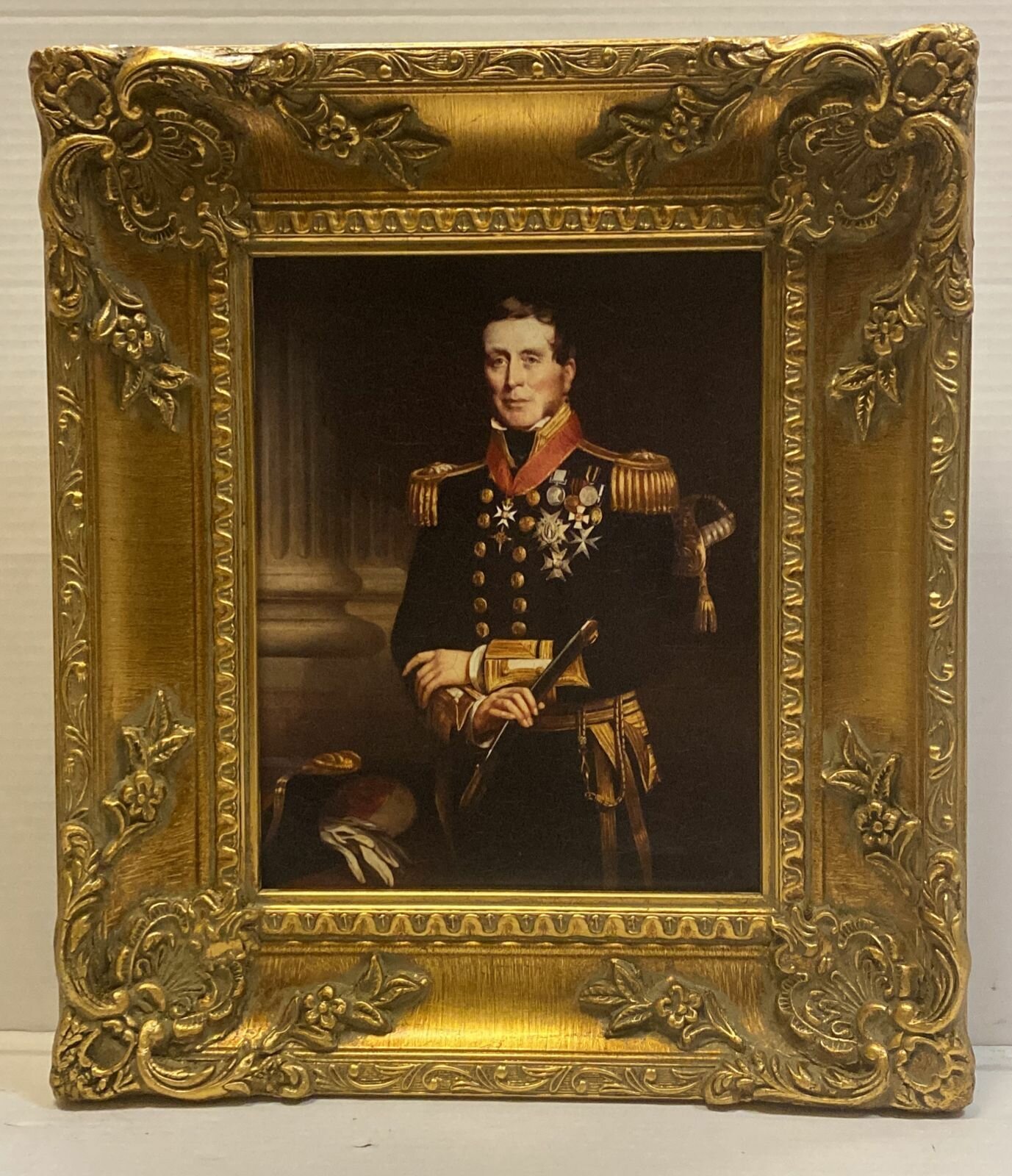 Художественная репродукция Олеография на холсте 20х25 см в деревянной раме 35х40 см