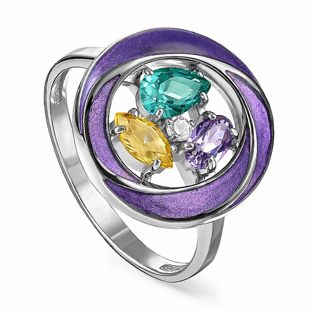 Кольцо, серебро, 925 проба, ситалл