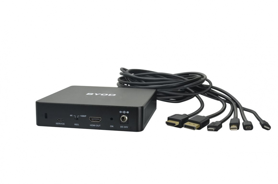 [by-61] презентационный проводной коммутатор 6х1 digis, 4k 60гц 4:2:0, hdmi 1.4 (10,2 гб/с), hdcp 2.2, lighting / usb-c / mini dp / hdmi / hdmi-d входы, длина кабелей 1,3 м, х1 hdmi выход