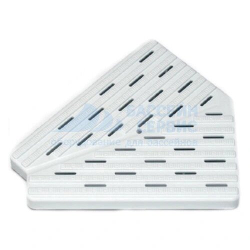 Угловая плитка для переливной решетки 45° H=35 мм, ширина 195мм. (IML), цена - за 1 шт