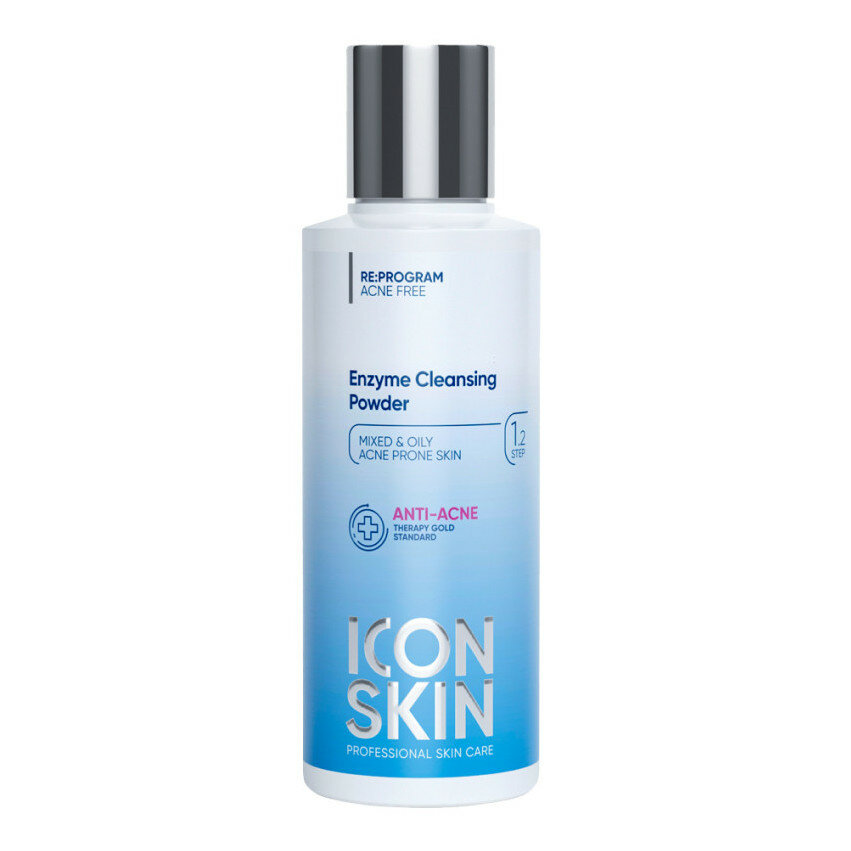Пудра энзимная для умывания Icon Skin Anti-Acne, очищающая, для проблемной кожи, 75 г