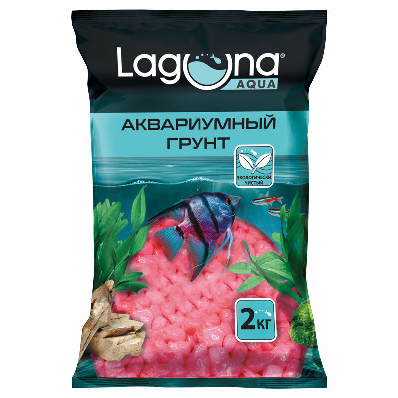 Грунт "Розовый", 5-8мм, 2кг, Laguna AQUA