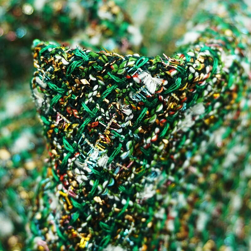 Твид с золотыми пайетками Fan ying shang half yard