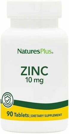Natures Plus Zinc chelate 10 мг (90 таблеток) хелатный цинк, высокая биодоступность