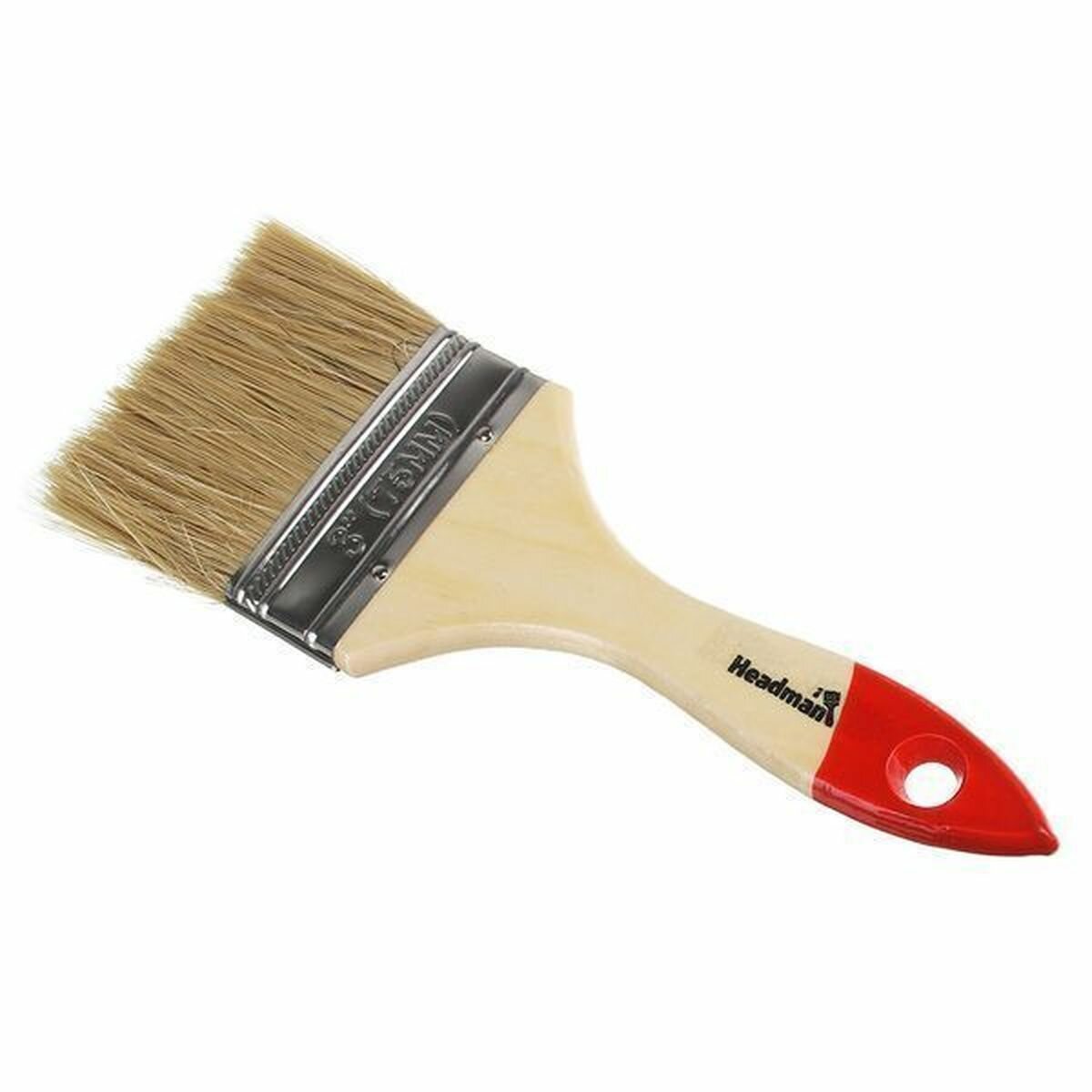 Кисть малярная 75мм 3" HEADMAN Стандарт (плоская, натур. щетина)