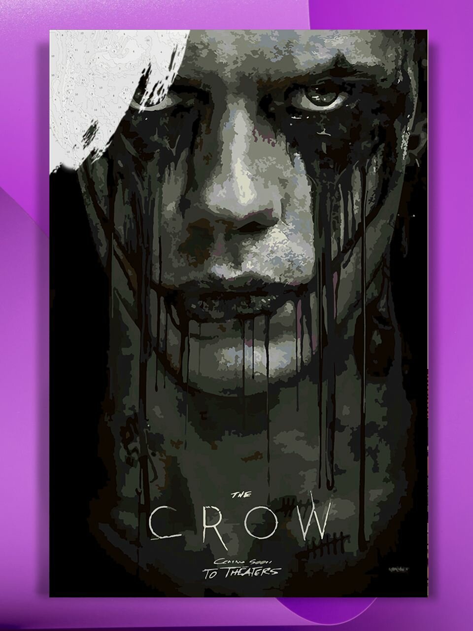Картина по номерам на холсте Ворон - Постер, 40 х 60 см