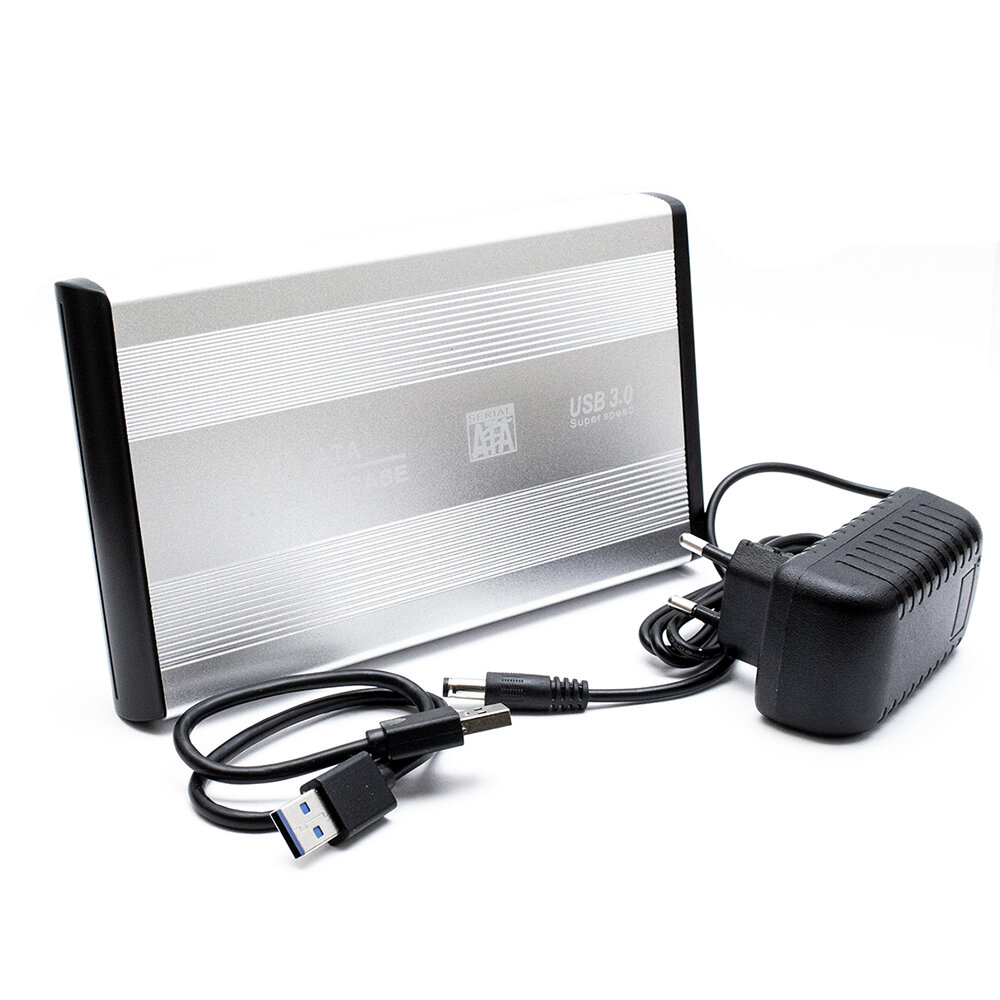 Внешний корпус USB 3.0 для HDD 3.5" SATA серебристый