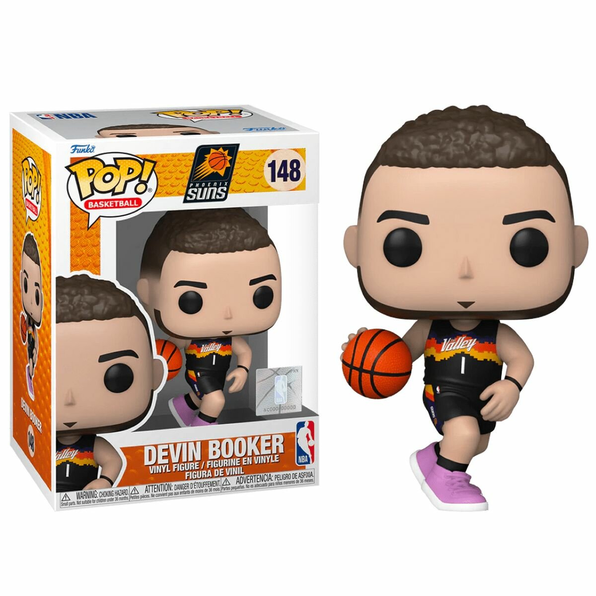Фигурка Funko POP Devin Booker Phoenix Suns 2021 City Edition Jersey (Vaulted) из серии Basketball NBA / Девин Букер Финикс Санз Баскетболист Фанко ПОП