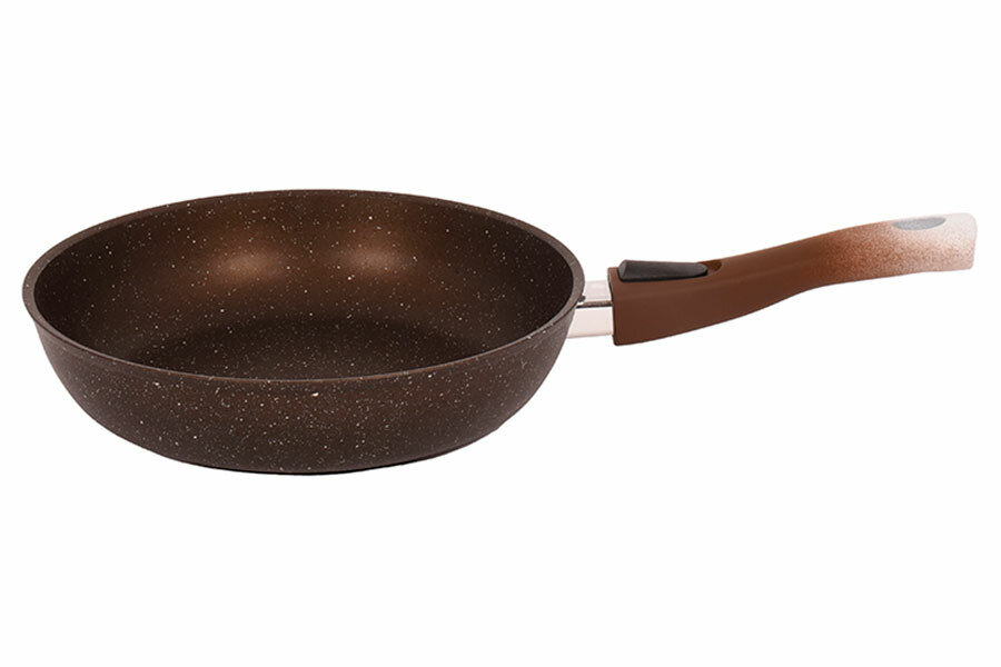 Сковорода Kukmara 260/60 мм, со съемной ручкой, кофейный мрамор (смк263а)