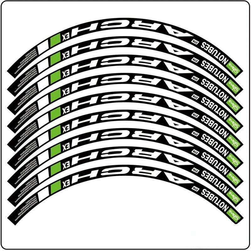 Наклейки на обод Notubes ARCH EX, green, 20 мм