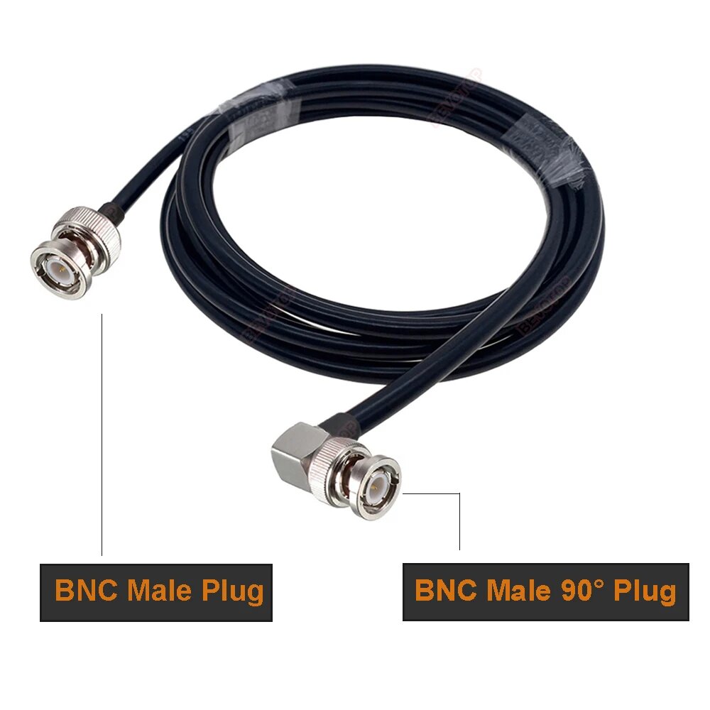 BEVOTOP BT1197-RG223 Коаксиальный кабель BNC-BNC 50 Ом 50CM, BNC M to BNC M90