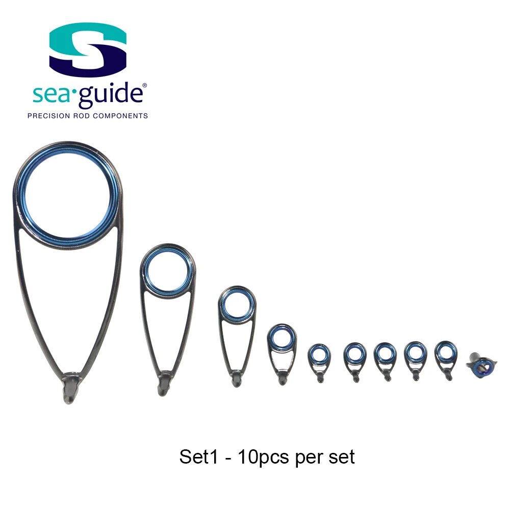 SeaGuide LS кольца из нержавеющей стали, черные, синие, 9 шт SET1-10Pcs Set, Tip Size 5-2.0mm