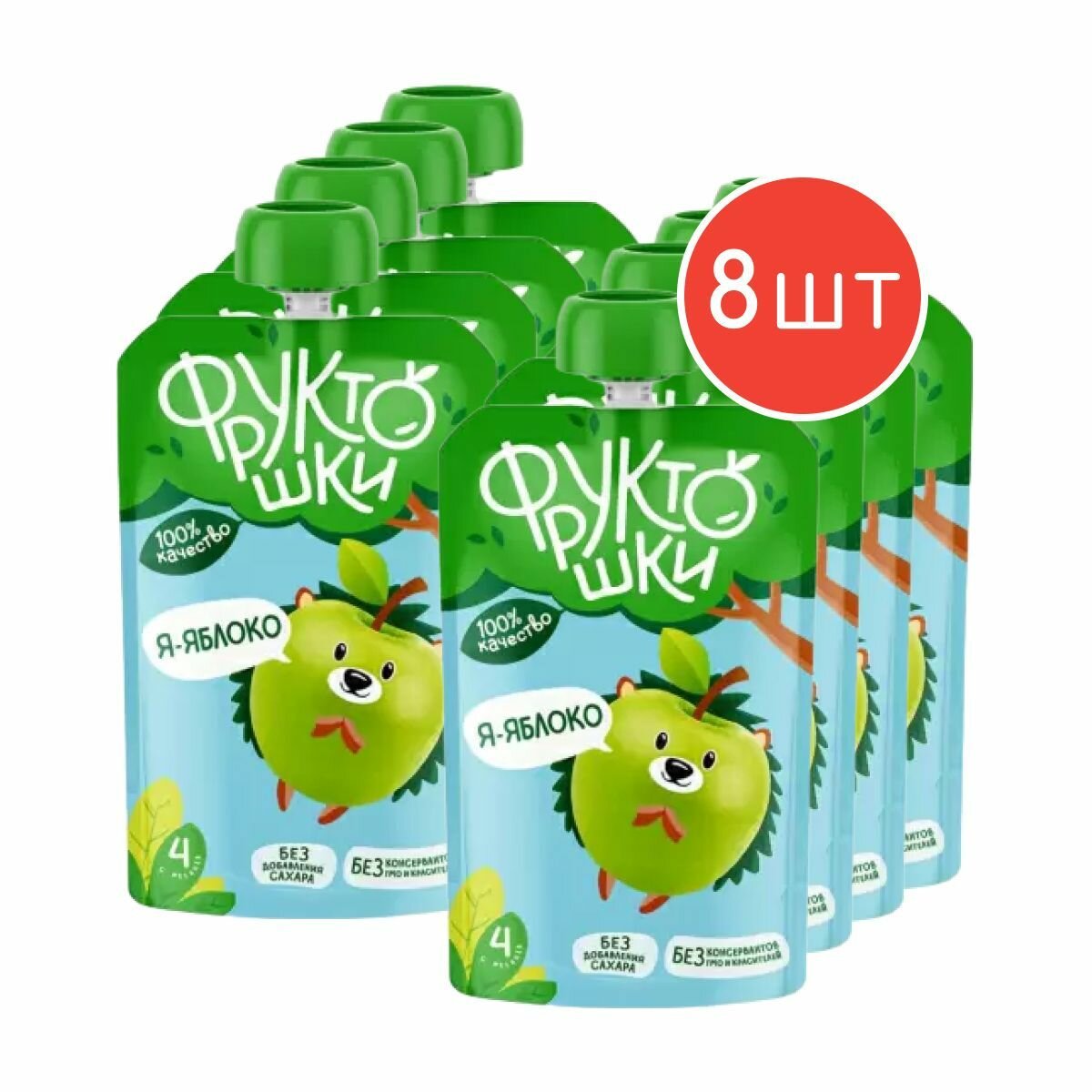 Пюре Фруктошки яблоко 90г 8шт