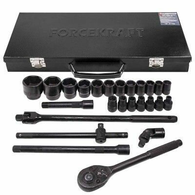Набор инструментов ударных FORCEKRAFT 26 предметов, 1/2' (6-гранные) (8-32мм, Cr-Mo), в металлическом кейсе