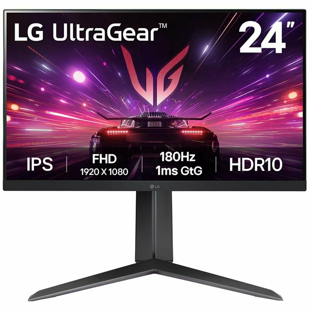 Монитор LG UltraGear 24GS65F-B 23.8" IPS 16:9, 1920x1080, 180 Гц, AMD FreeSync, NVIDIA G-Sync
