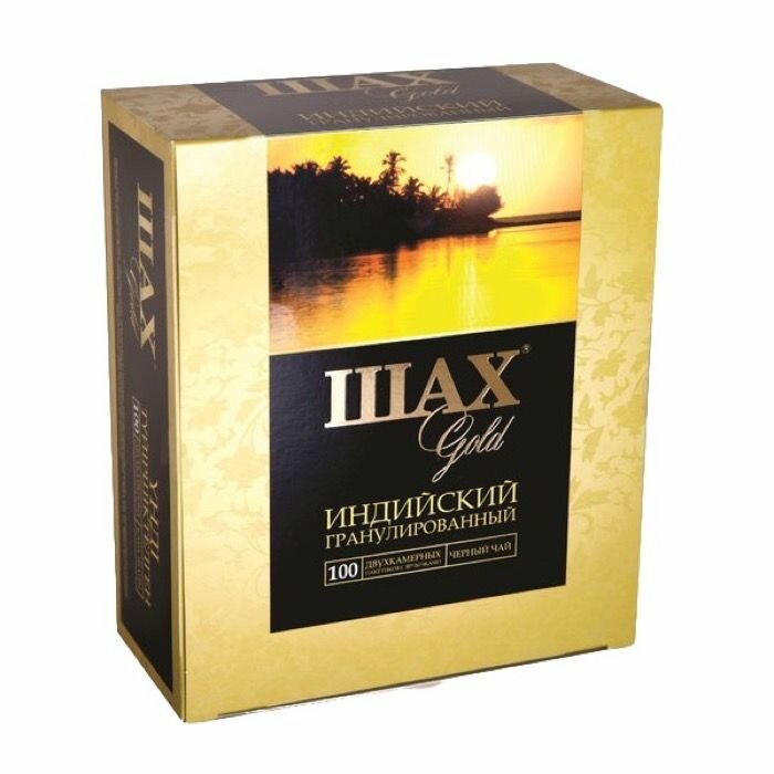 Шах Чай черный Голд, 100 пакетиков по 2 г