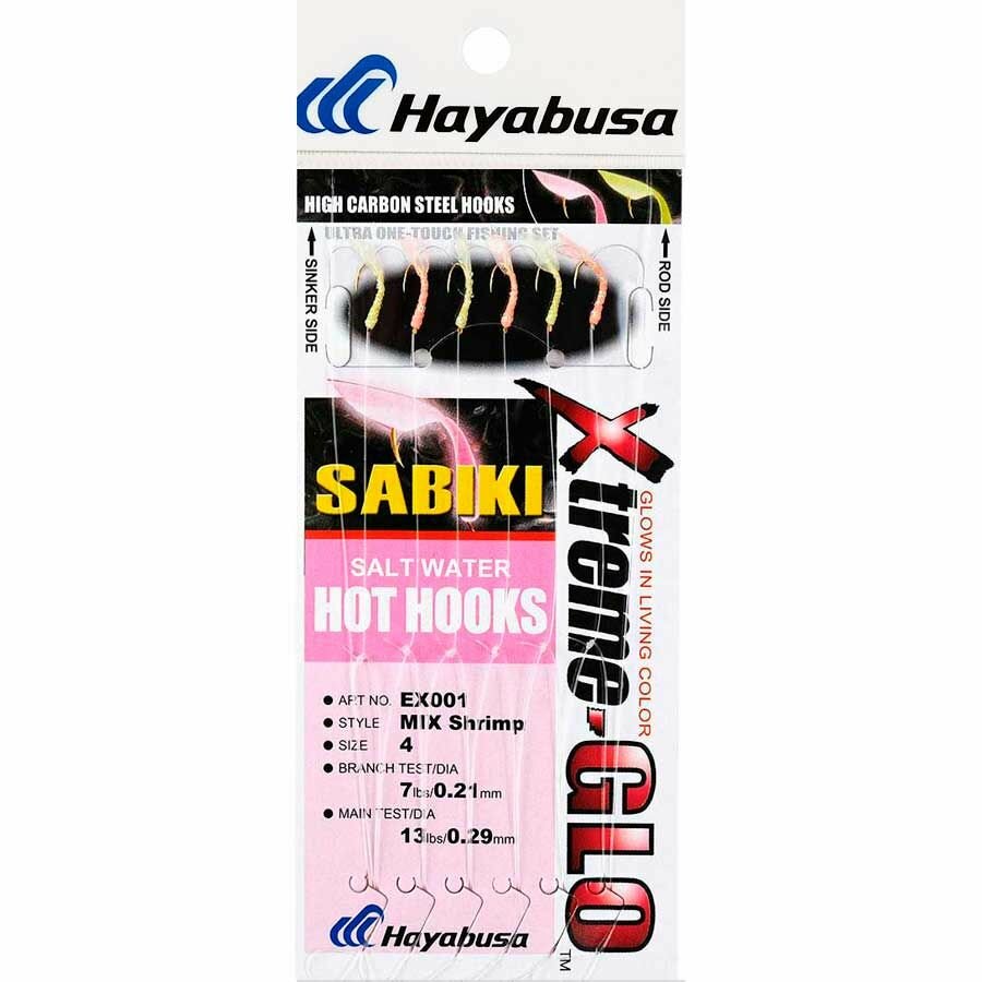 Самодуры, Ставки, Сабики Hayabusa EX001 (1,8м) (6кр) размер крючка 4