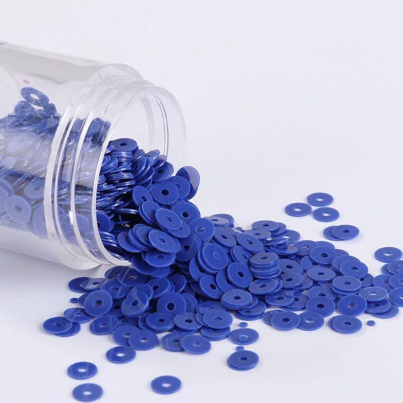 Плоские круглые блестки isequins 4 мм, 2000 шт. Синий, Solid Dark Blue
