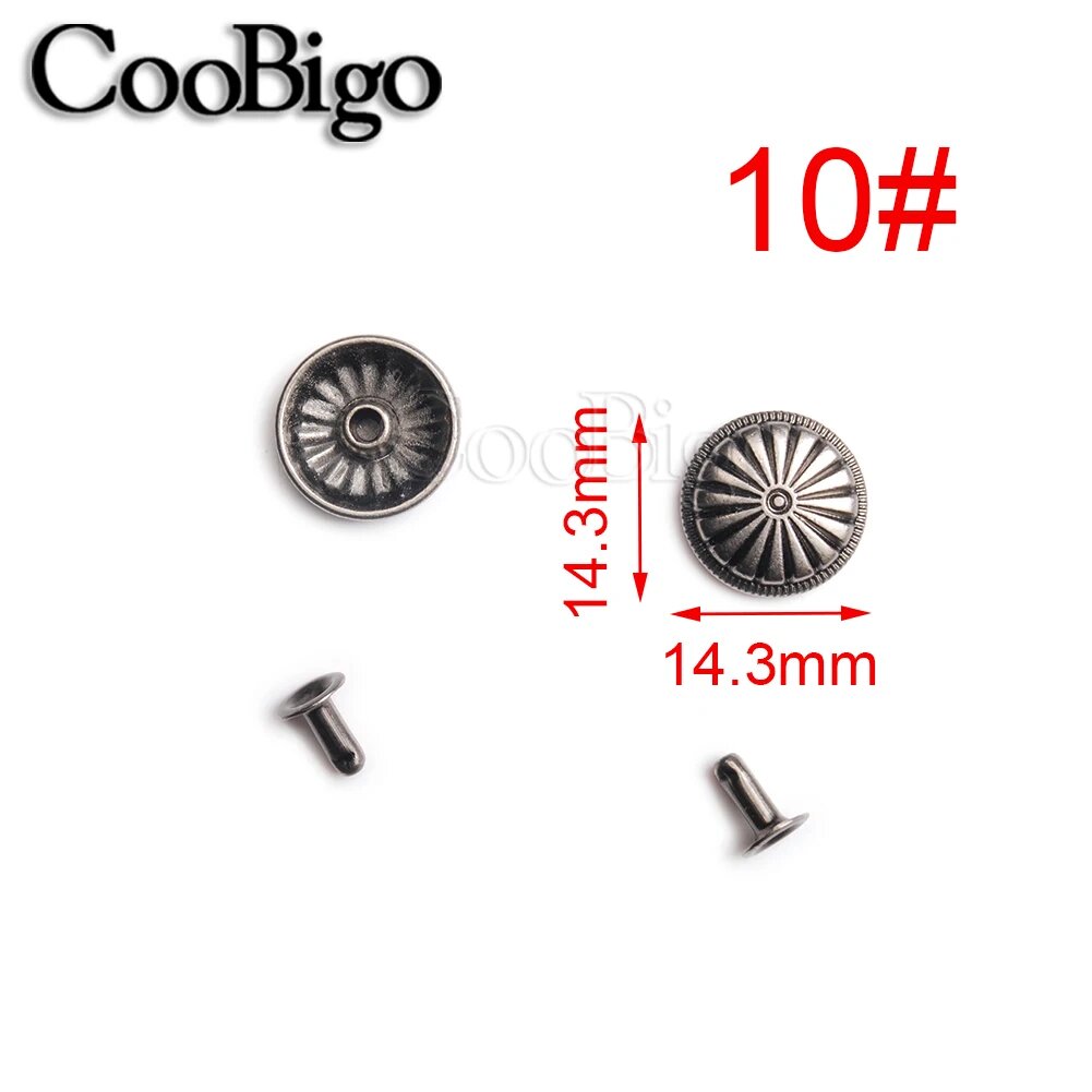 Заклепки CooBigo 10#, 14.3 мм, 50 шт
