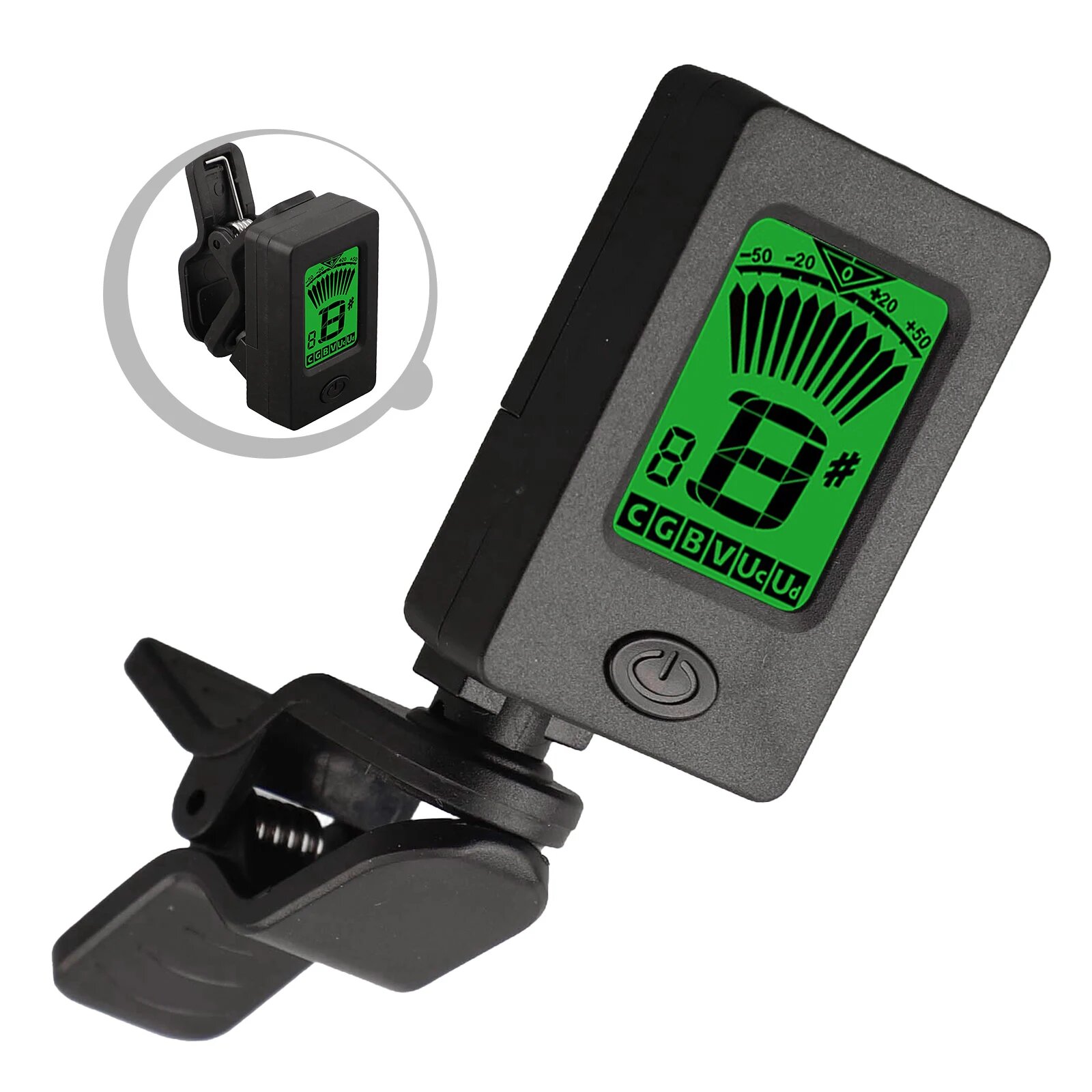 TOOPRE Универсальный гитарный тюнер черный сталь